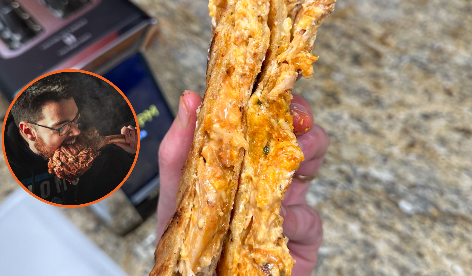 Richard Eats' Buffalo Chicken Toastie